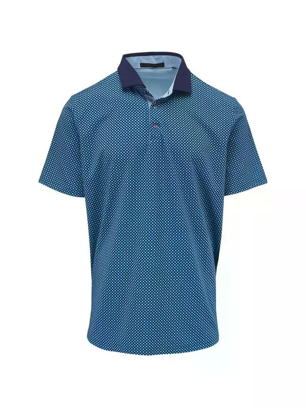 Greyson Polka Dot Polo Shirt - Blue