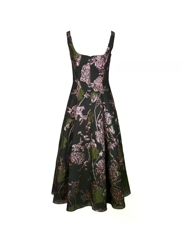 Lela Rose Olivia Floral-jacquard Maxi Dress