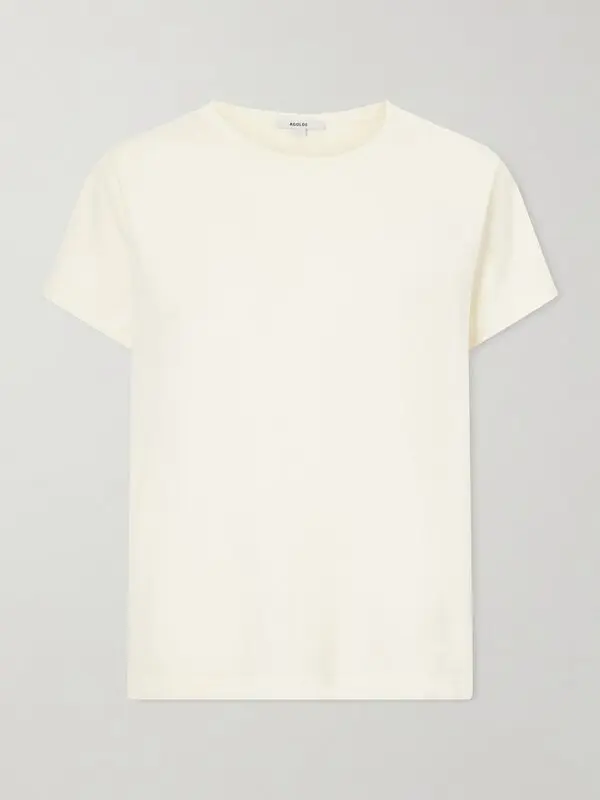 AGOLDE Adine Cropped Cotton-jersey T-shirt - Yellow