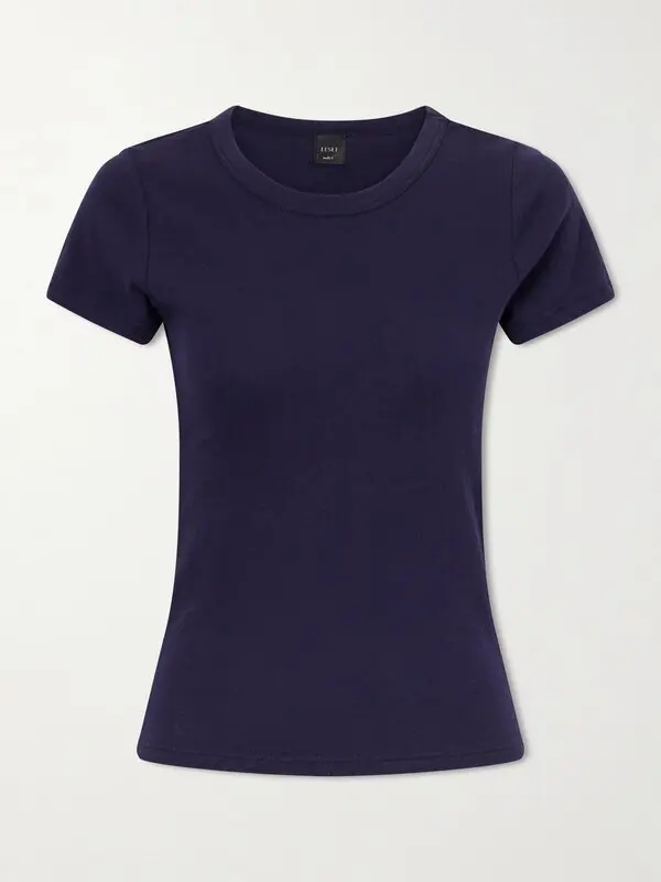 LESET Laura Cotton-jersey T-shirt - Blue