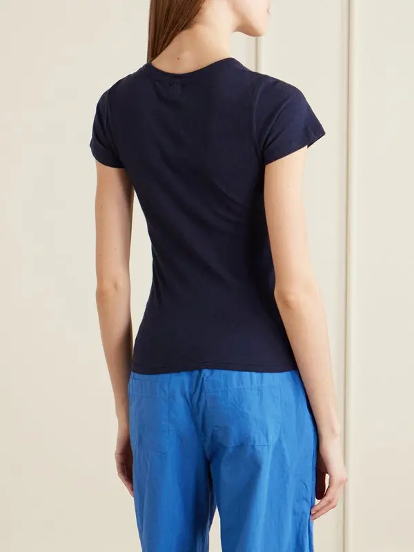 LESET Laura Cotton-jersey T-shirt - Blue
