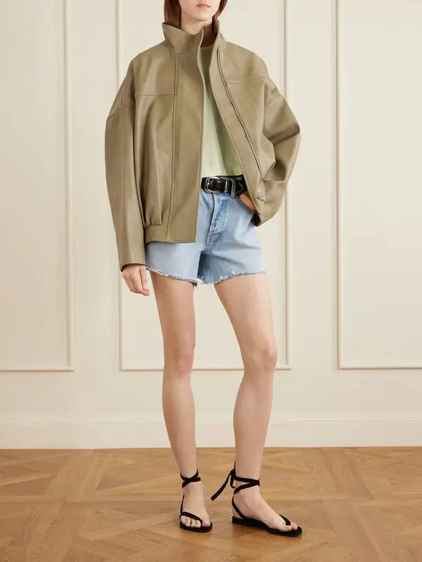 AGOLDE Parker Frayed Denim Shorts