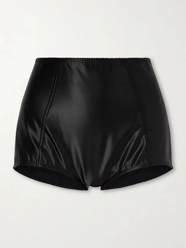 Dolce & Gabbana Satin High-waist Shorts