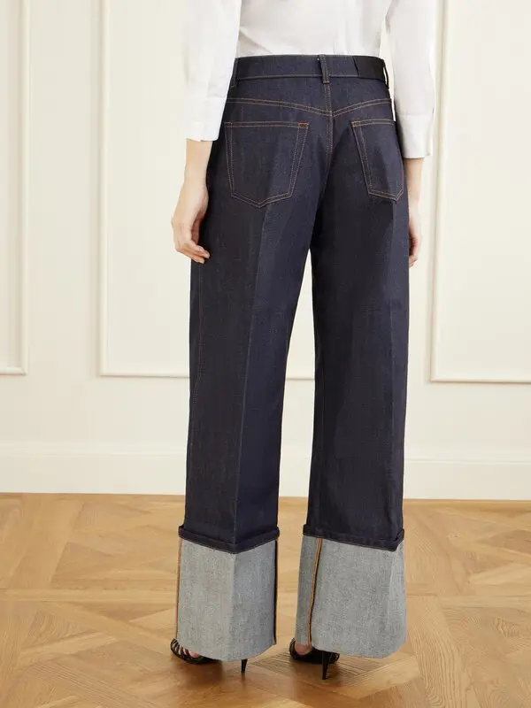 Givenchy Creased Wide-leg Denim Jeans