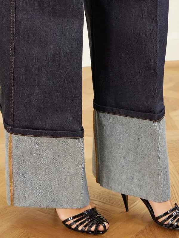 Givenchy Creased Wide-leg Denim Jeans