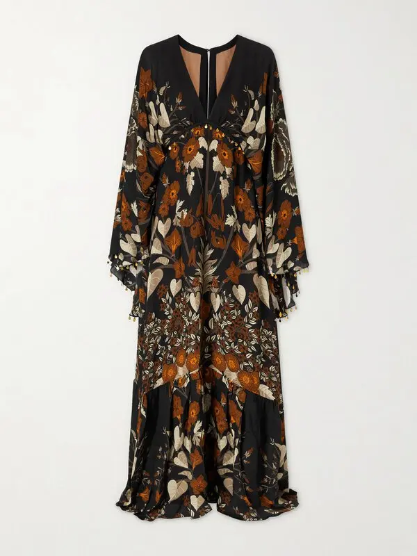 Johanna Ortiz Wildflower Rites Printed Maxi Dress - Brown