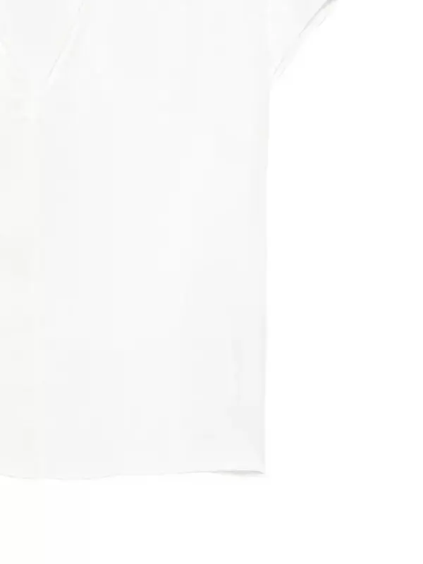 Liu Jo Satin Blouse With V-neck And Short Sleeves - White