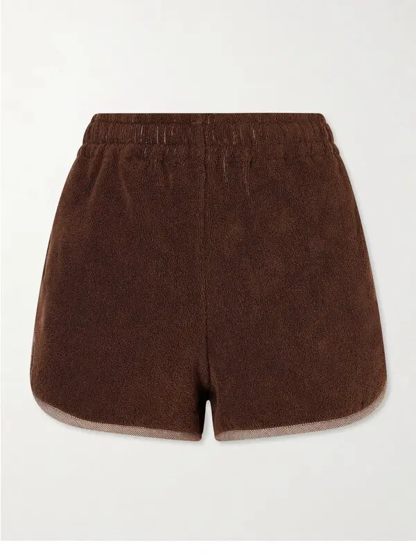 Versace Jacquard-knit Cotton-terry Shorts