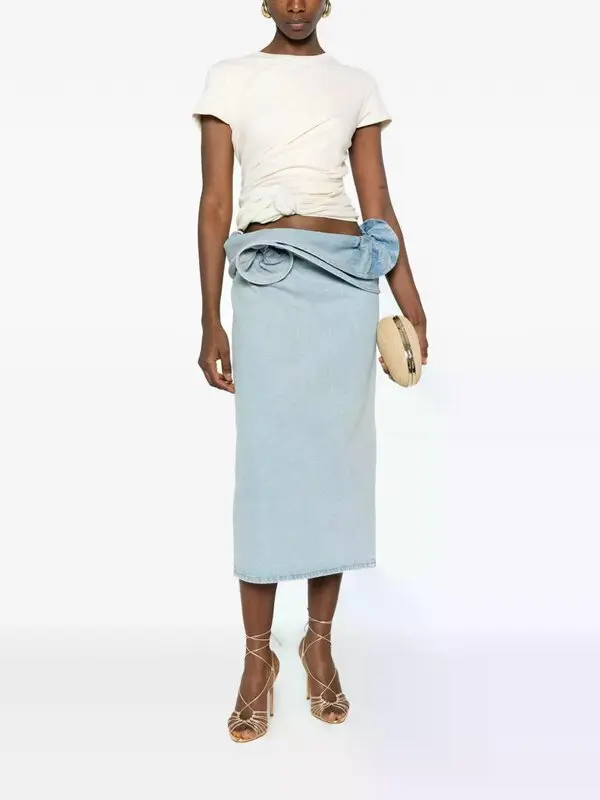 Magda Butrym Knot-detail T-shirt - Neutrals