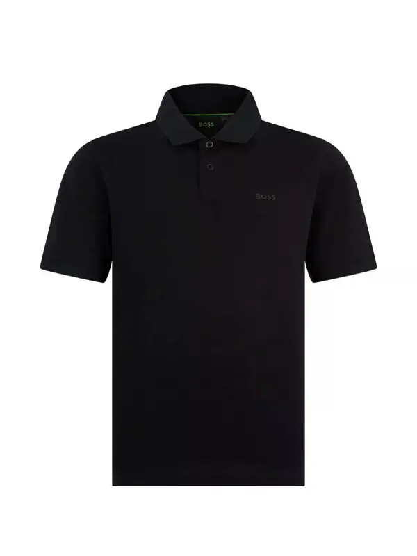 BOSS Logo-appliqué Short-sleeve Polo Shirt - Black