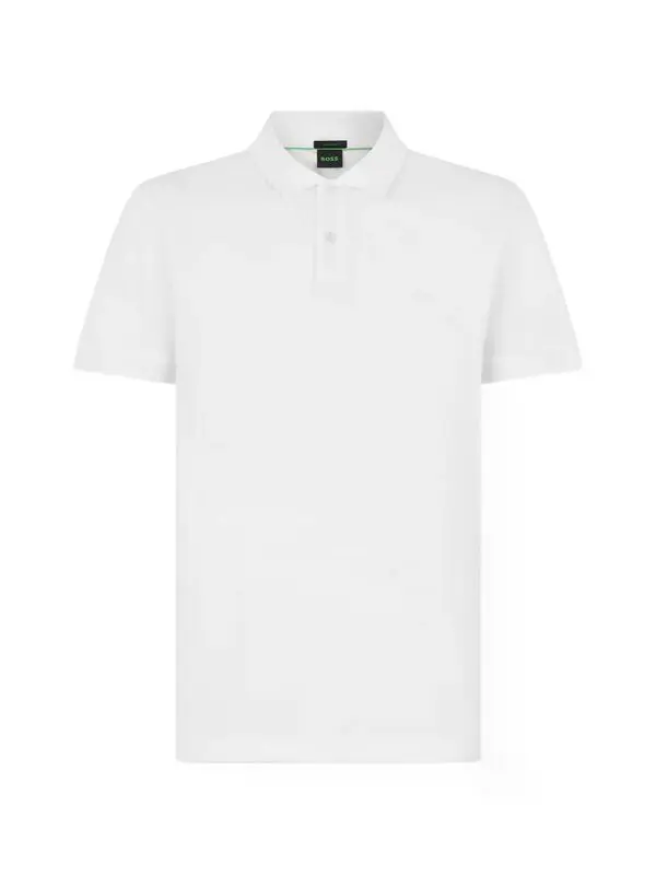 BOSS Logo-embroidered Polo Shirt - White