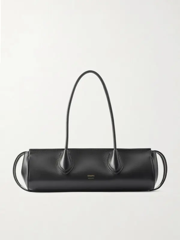 Khaite Donna Leather Shoulder Bag - Black