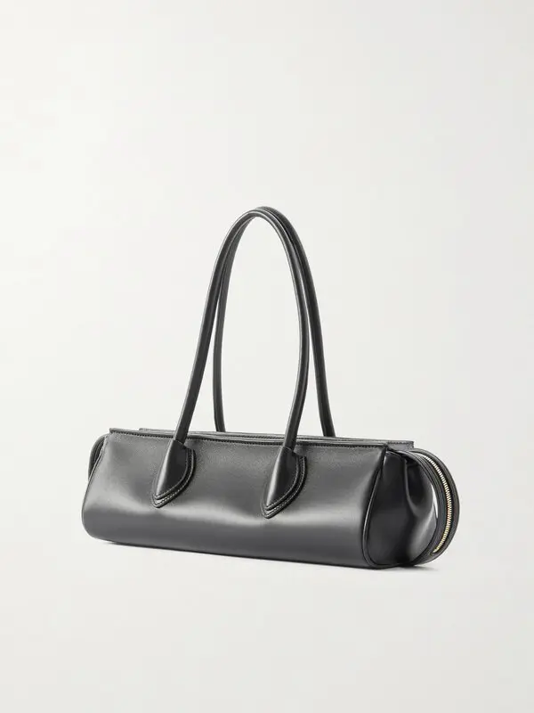 Khaite Donna Leather Shoulder Bag - Black