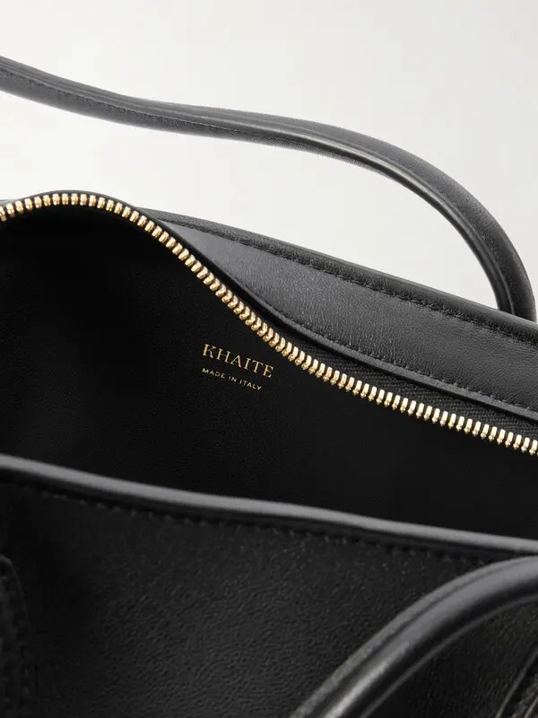 Khaite Donna Leather Shoulder Bag - Black