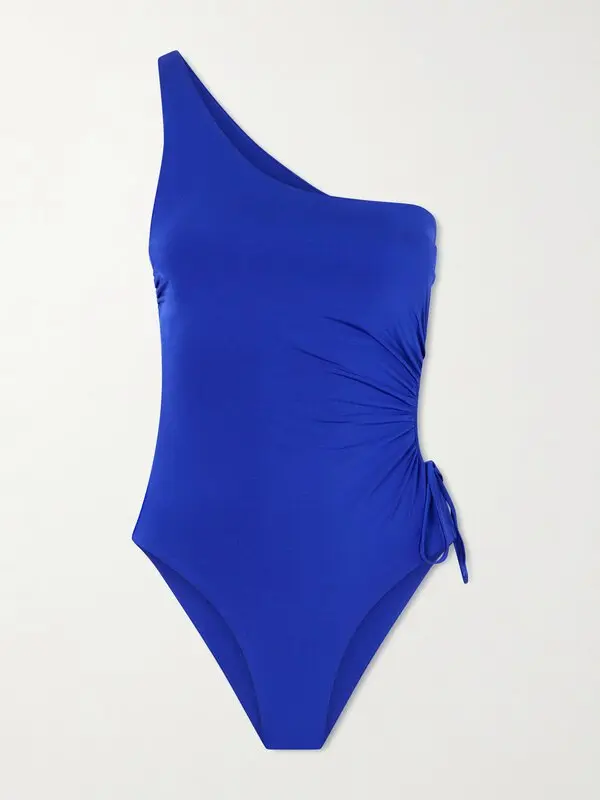 Max Mara Canarie One-shoulder Cutout Swimsuit - Blue