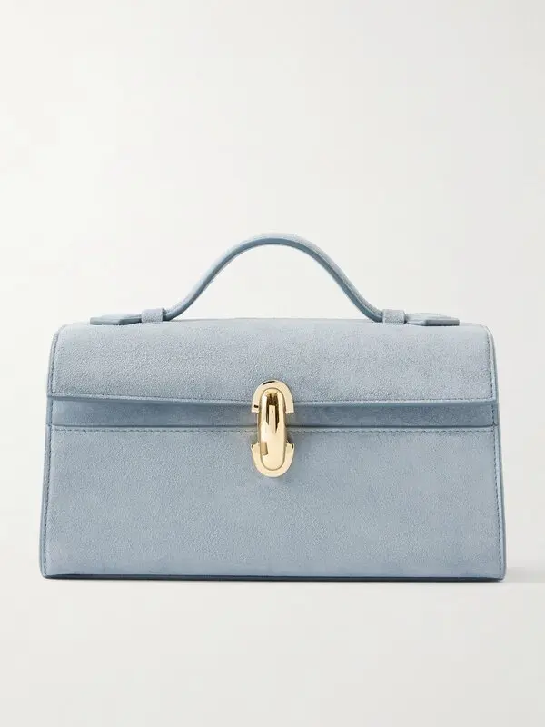 Savette Symmetry Pochette Suede Tote - Blue