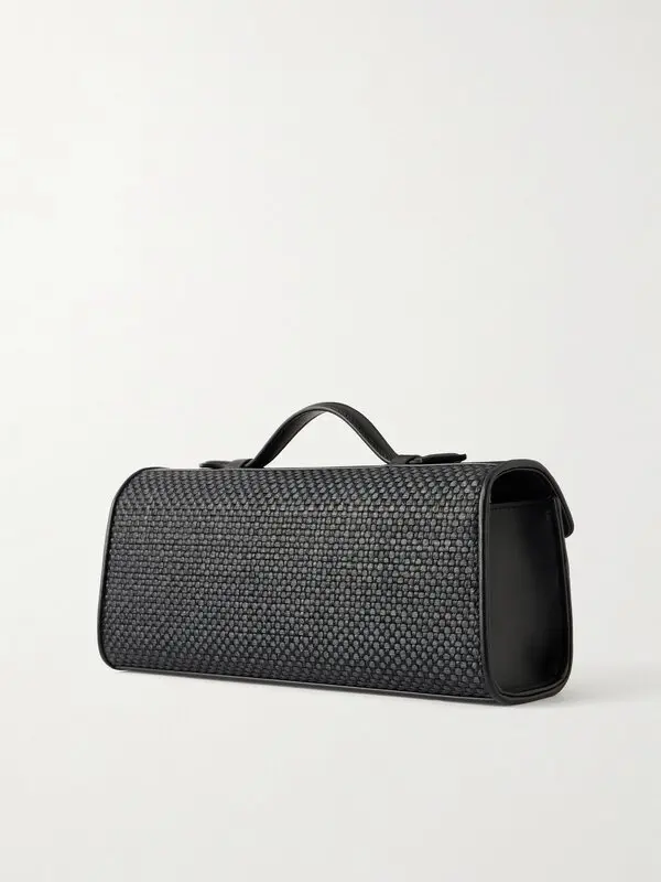 Savette Slim Symmetry Woven Leather Tote