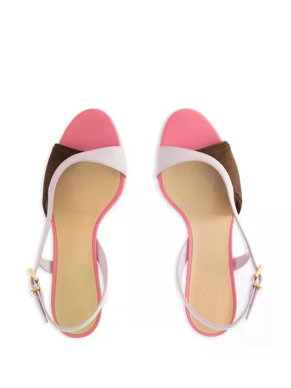 Fendi Heeled Asymmetric Sandals - Purple