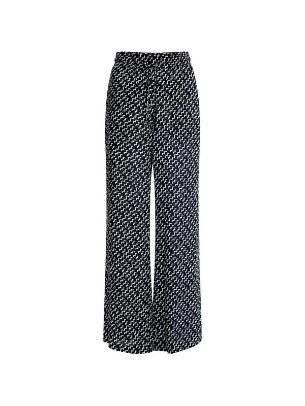 DONDE ESTEBAN Printed Trousers - Black