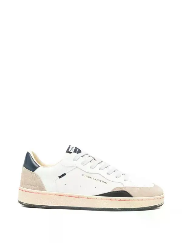 CRIME LONDON Chelsea Suede Panel Sneakers - White