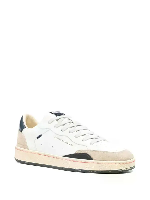 CRIME LONDON Chelsea Suede Panel Sneakers - White