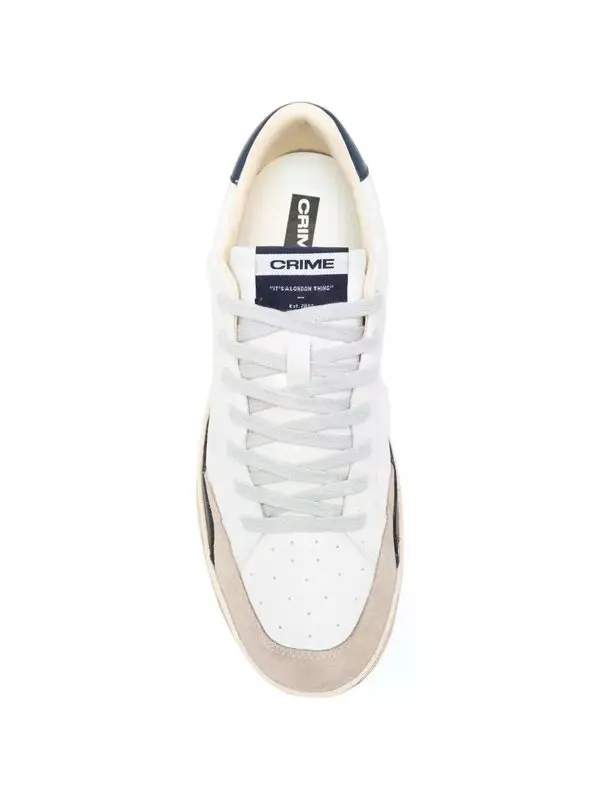 CRIME LONDON Chelsea Suede Panel Sneakers - White