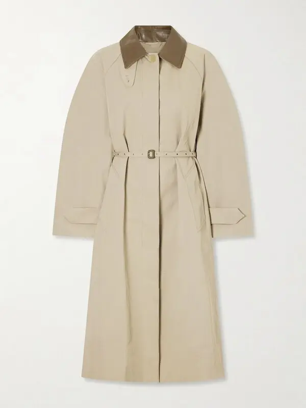 Acne Studios Belted Cotton-blend Trench Coat - Neutrals
