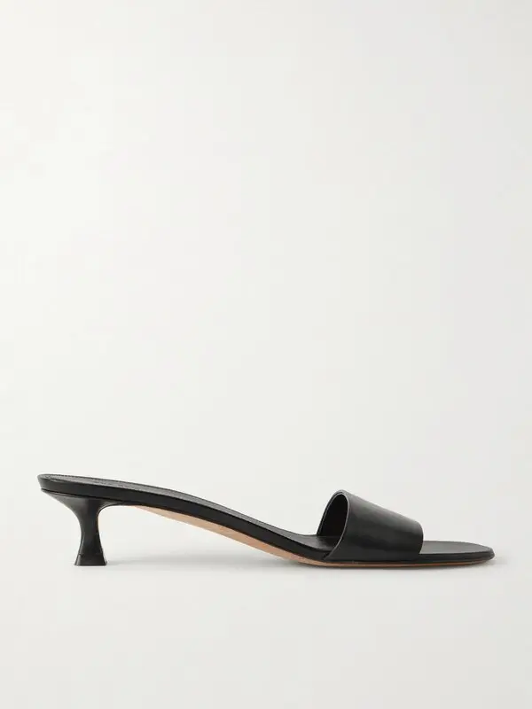 THE ROW Combo Slide Two Leather Sandals