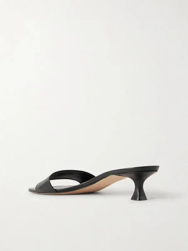 THE ROW Combo Slide Two Leather Sandals