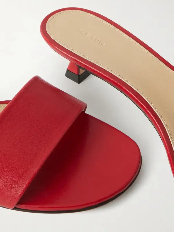 THE ROW Combo Slide Two Leather Sandals