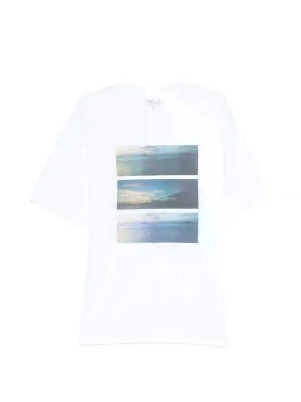 AGNES B. Christof Digital Photoprint T-shirt - White