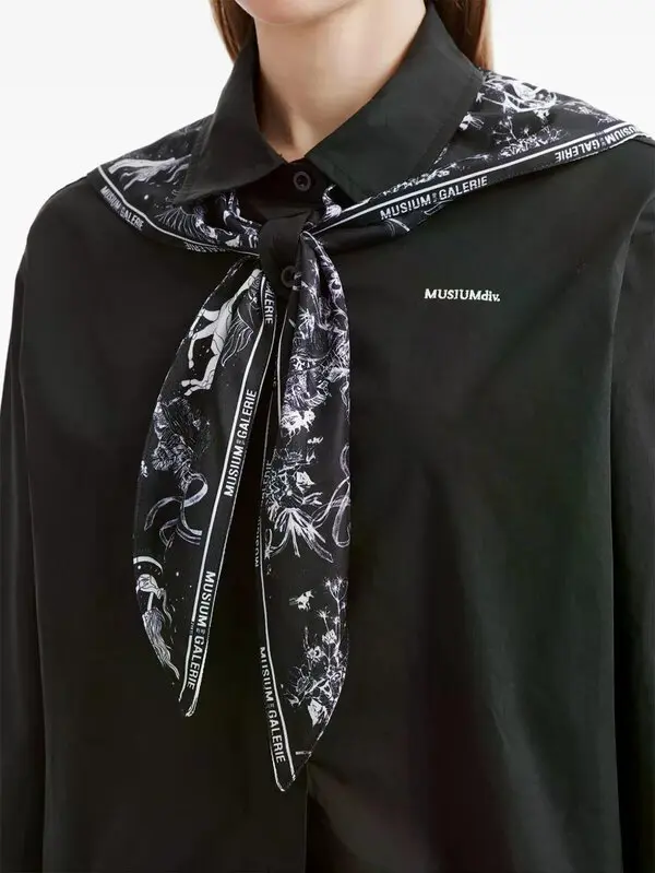 MUSIUM DIV. Printed Scarf Cotton Jacket