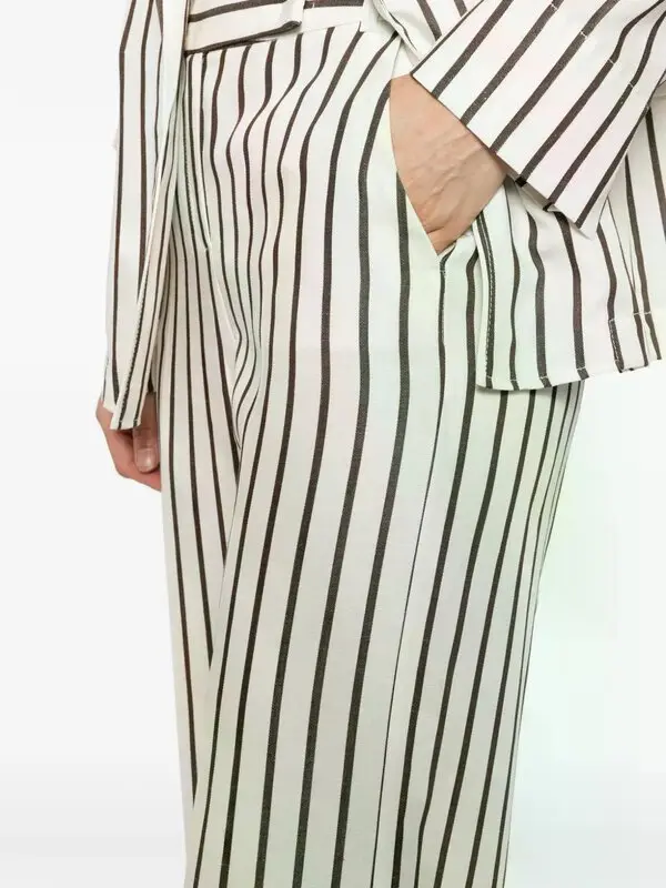 PENNYBLACK Striped Trousers - Neutrals