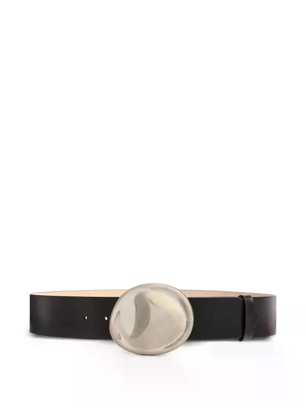 Khaite Keefe Leather Belt - Black