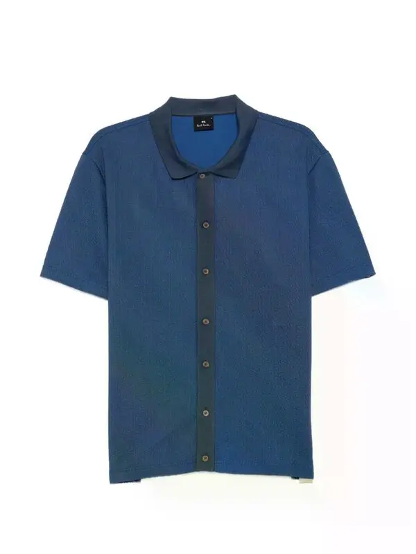Paul Smith Knitted Button Shirt - Blue