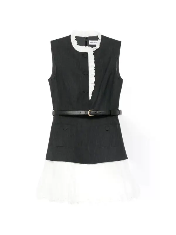 SELF-PORTRAIT Belted Mini Dress