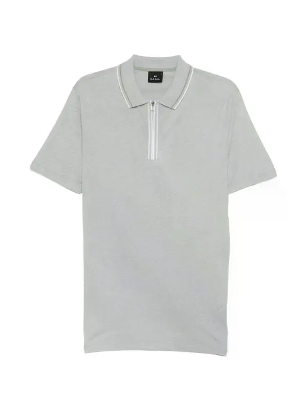 Paul Smith Ribbed Polo Shirt - Grey