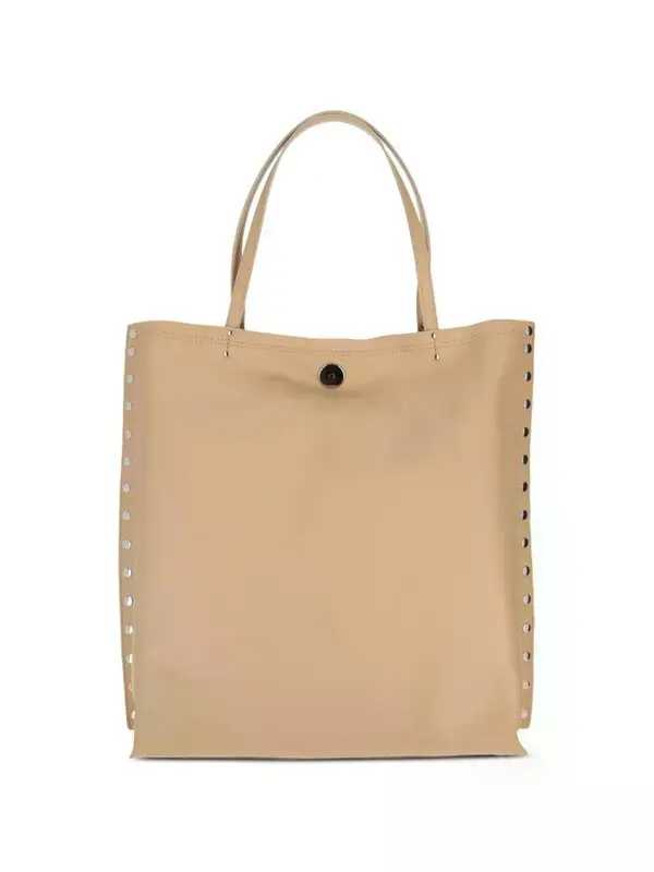ZANELLATO Medium A'spasso® Stud-embellished Leather Tote Bag - Brown