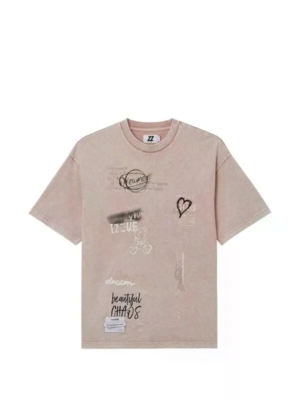 Izzue Graphic Print T-shirt - Pink