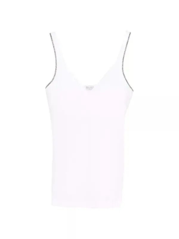 Brunello Cucinelli V-neck Vest - White