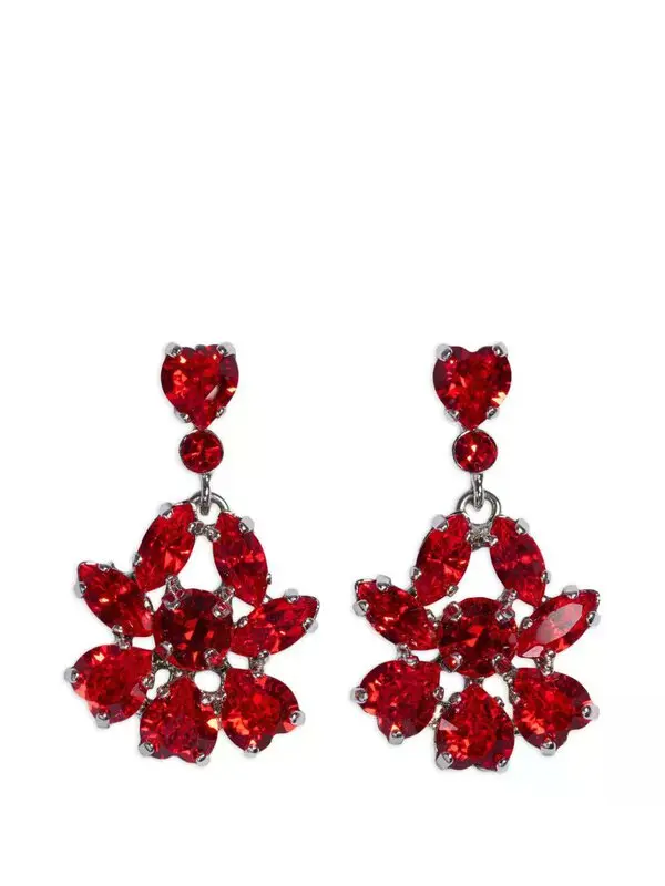 Simone Rocha Heartbloom Drop Earrings - Silver