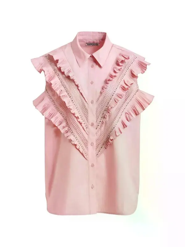 Essentiel Antwerp Jeandarlene Ruffled Shirt - Pink