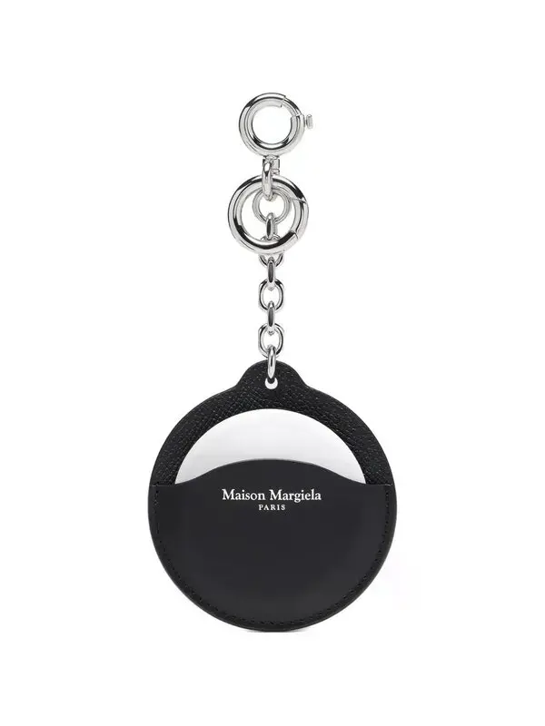MAISON MARGIELA Circle Leather Keyring - Black