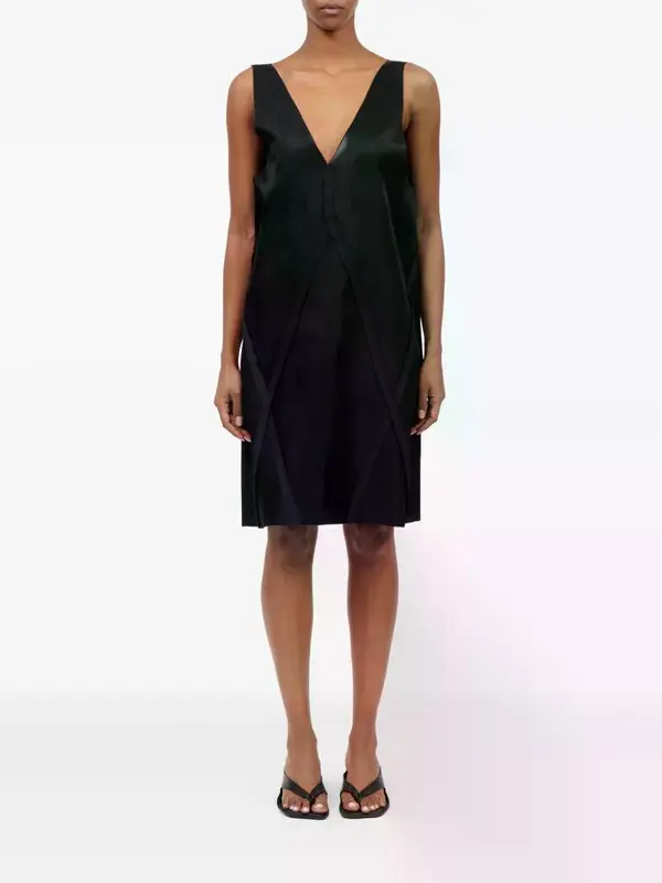 MAISON MARGIELA Sleeveless V-neck Midi Dress - Black