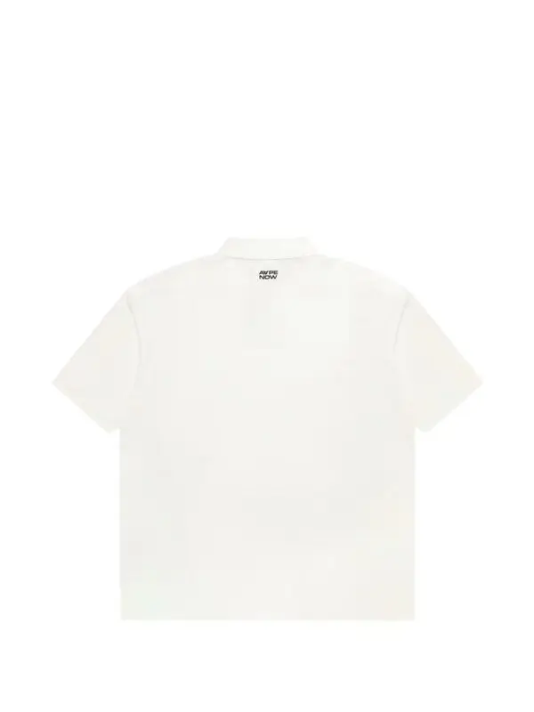 AAPE BY *A BATHING APE Logo Short-sleeve Polo Shirt - White