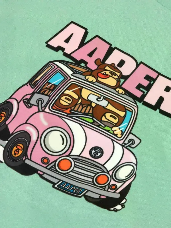 AAPE BY *A BATHING APE Cartoon Graphic T-shirt - Green