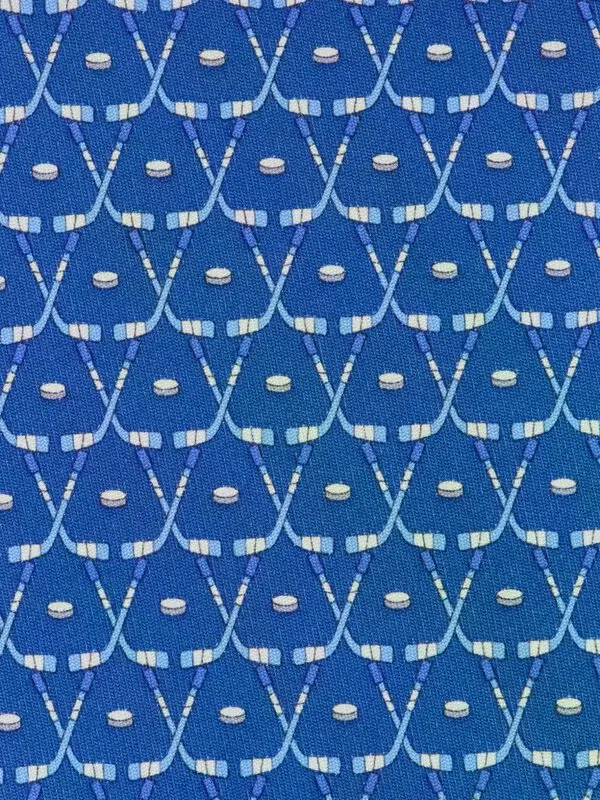 FERRAGAMO Hockey Print Silk Necktie