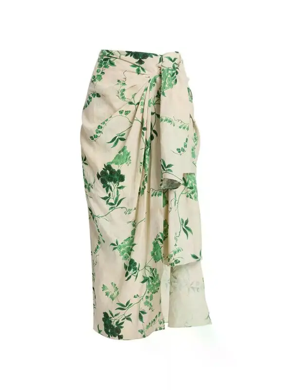 Erdem Knot-detail Midi Skirt