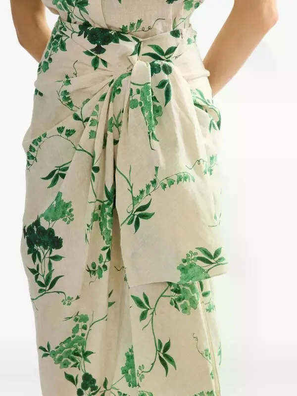 Erdem Knot-detail Midi Skirt