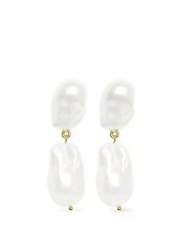 Erdem Pearl Drop Earrings - Gold